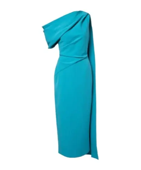 ROKSANDA Maite Shawl Crepe Midi Dress