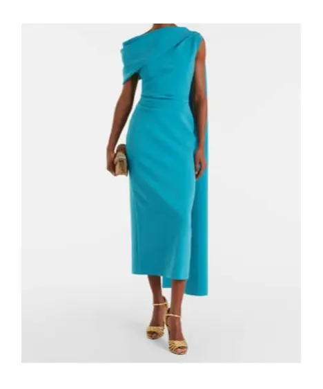 ROKSANDA Maite Shawl Crepe Midi Dress