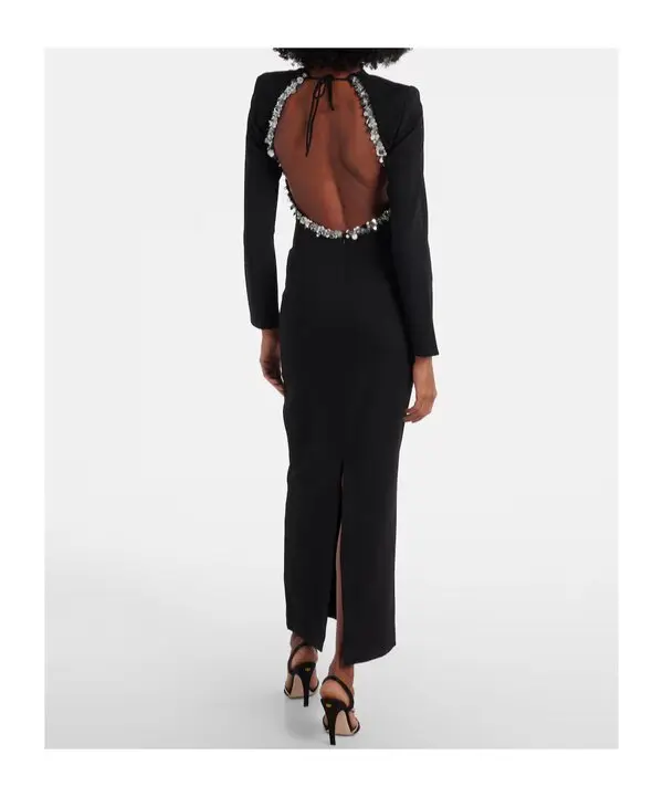 ROTATE BY BIRGER CHRISTENSEN Sequined Open-back Dress