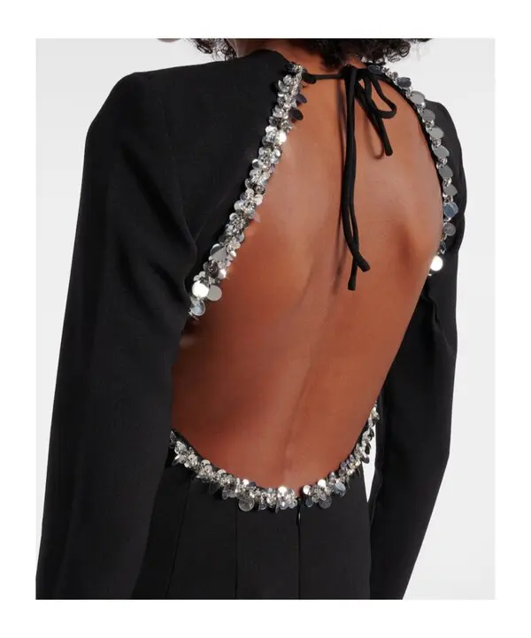 ROTATE BY BIRGER CHRISTENSEN Sequined Open-back Dress