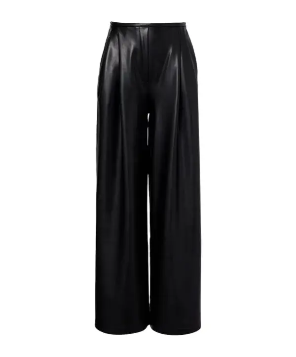 Norma Kamali Pleated High-rise Wide-leg Pants