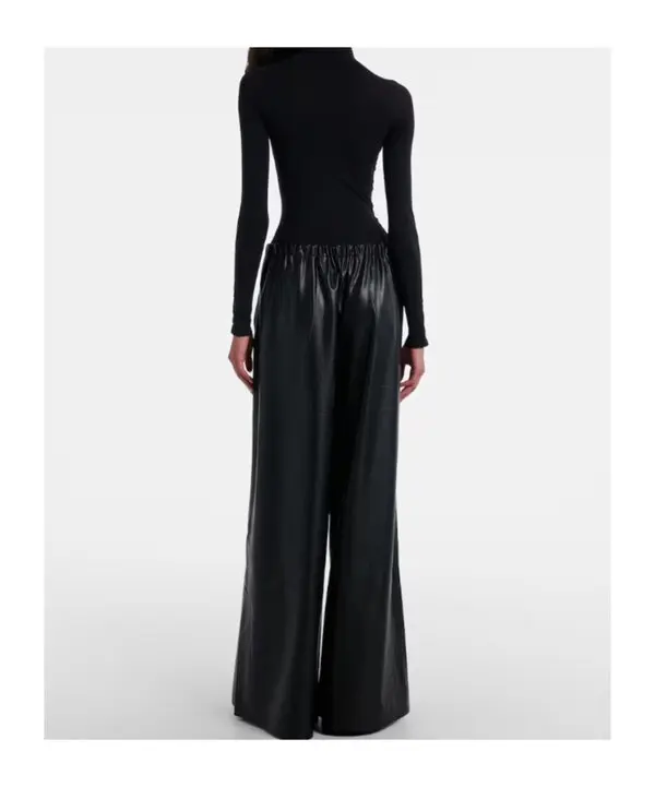 Norma Kamali Pleated High-rise Wide-leg Pants