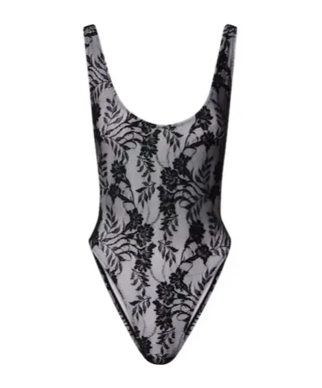 Norma Kamali Marissa Open-back Lace Bodysuit - Black