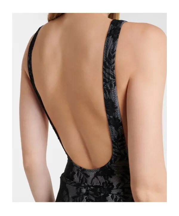 Norma Kamali Marissa Open-back Lace Bodysuit