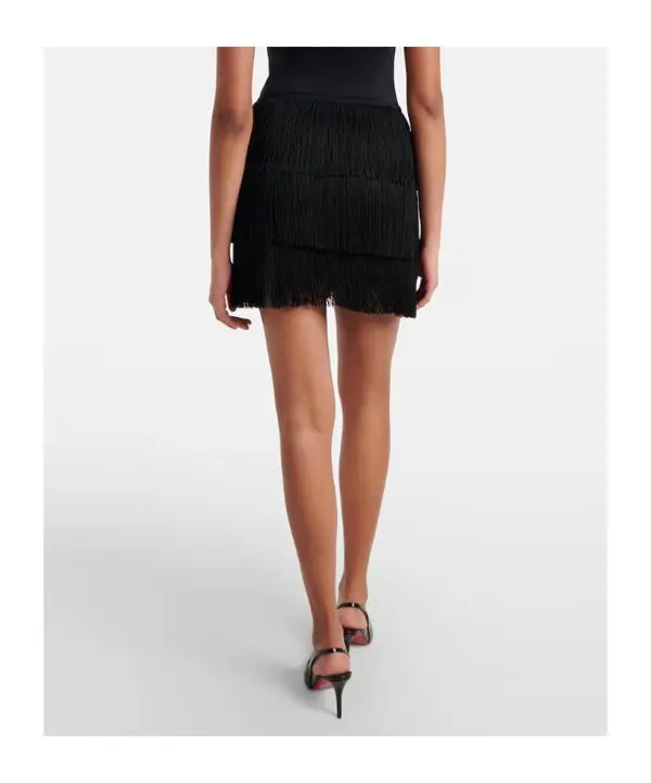 Norma Kamali Fringed Miniskirt