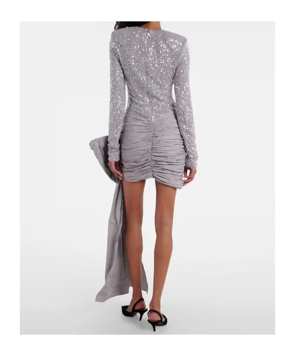 ROTATE BY BIRGER CHRISTENSEN Bow Sequin Dress