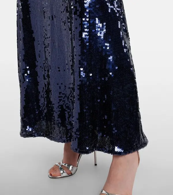 ROTATE BY BIRGER CHRISTENSEN Long-sleeved Sequined Dress