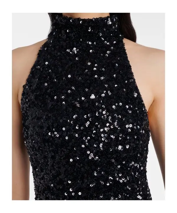 ROTATE BY BIRGER CHRISTENSEN Ruffled Sequined Dress