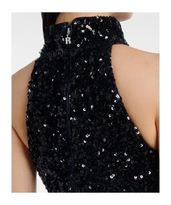 ROTATE BY BIRGER CHRISTENSEN Ruffled Sequined Dress
