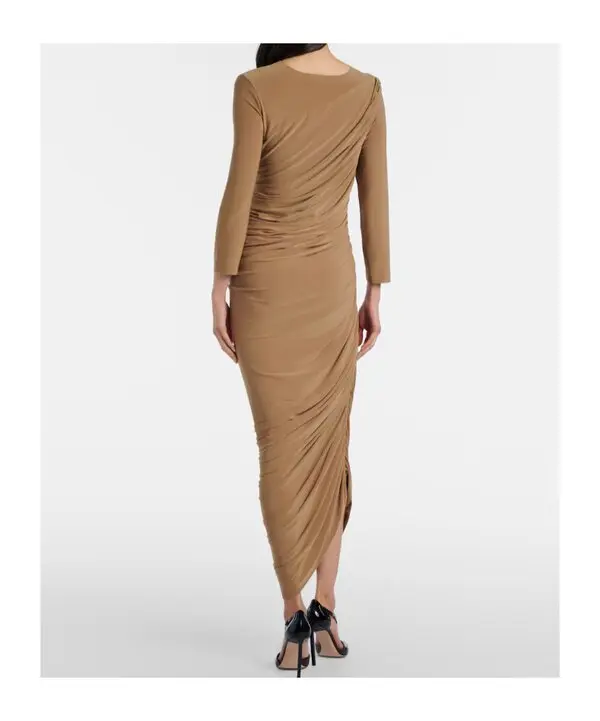 Norma Kamali Diana Ruched Jersey Cocktail Dress