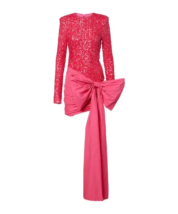 ROTATE BY BIRGER CHRISTENSEN Bow Sequin Dress