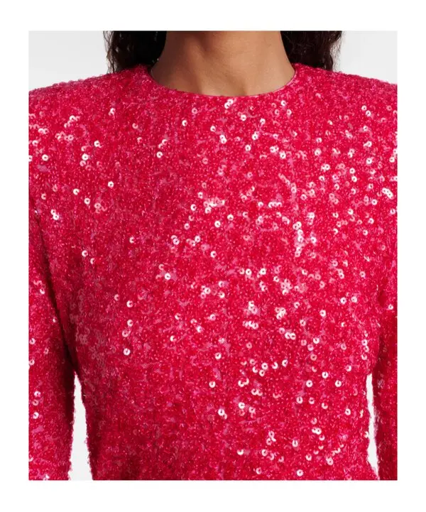 ROTATE BY BIRGER CHRISTENSEN Bow Sequin Dress