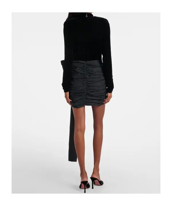 ROTATE BY BIRGER CHRISTENSEN Bow Detail Pleated Dress