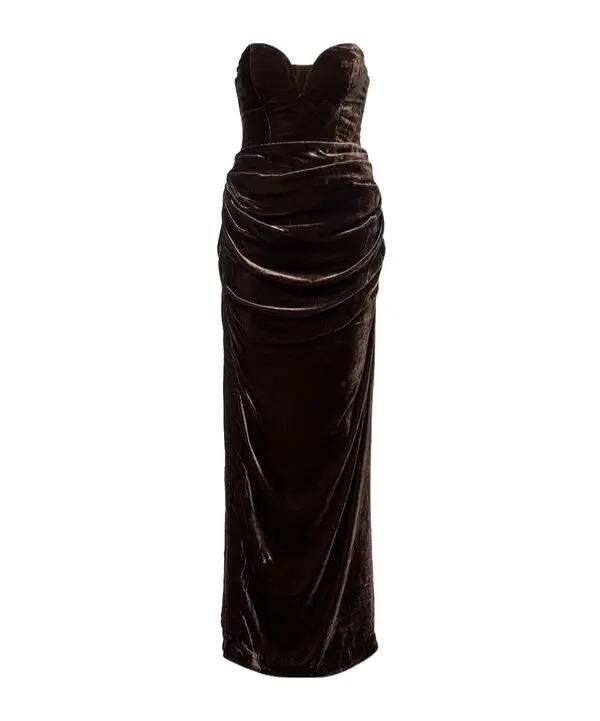 ROTATE BY BIRGER CHRISTENSEN Draped Corset Dress