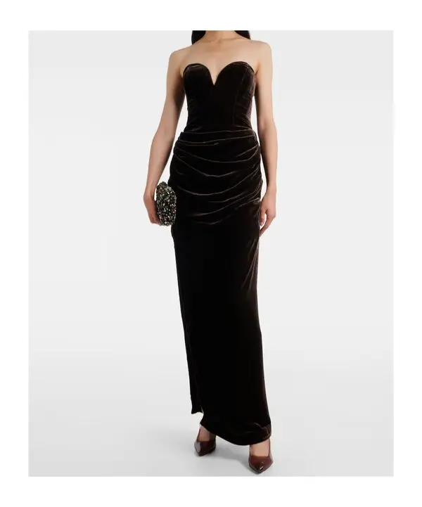 ROTATE BY BIRGER CHRISTENSEN Draped Corset Dress