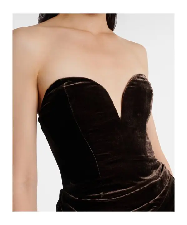 ROTATE BY BIRGER CHRISTENSEN Draped Corset Dress