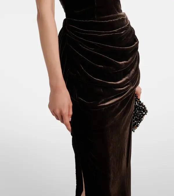 ROTATE BY BIRGER CHRISTENSEN Draped Corset Dress