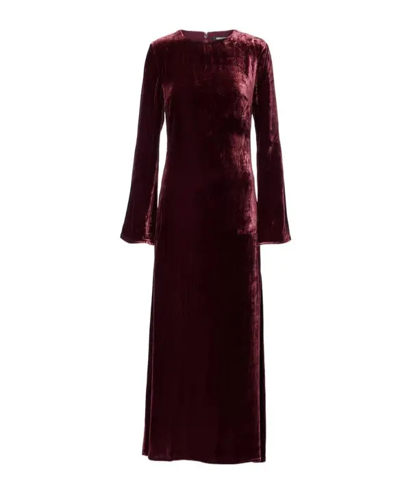 ROTATE BY BIRGER CHRISTENSEN Round Neck Long Sleeve Dress