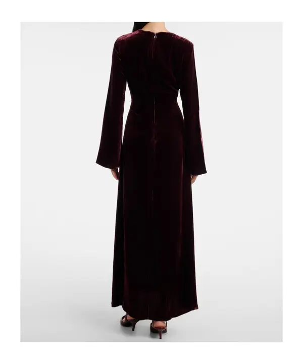 ROTATE BY BIRGER CHRISTENSEN Round Neck Long Sleeve Dress