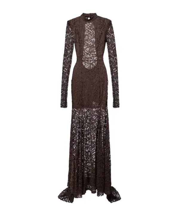 ROTATE BY BIRGER CHRISTENSEN Open-back Floral Lace Dress