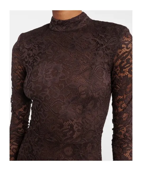 ROTATE BY BIRGER CHRISTENSEN Open-back Floral Lace Dress
