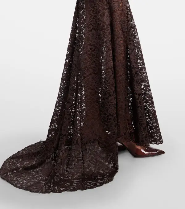 ROTATE BY BIRGER CHRISTENSEN Open-back Floral Lace Dress