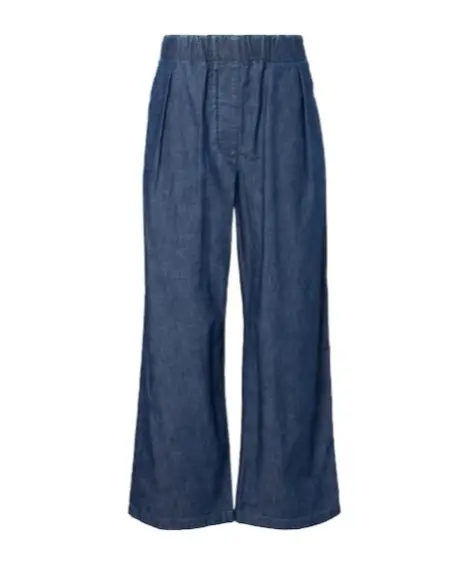 JIL SANDER Cotton Chambray Wide-leg Pants