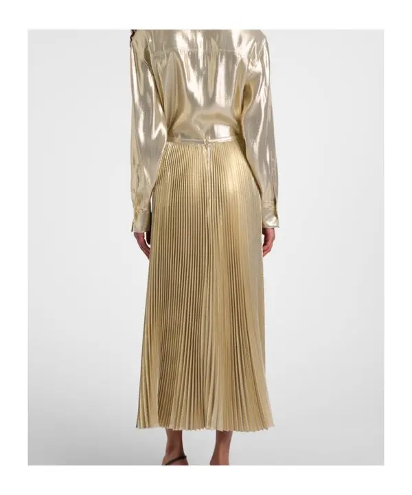 JOSEPH Essai Silk-blend Lamé Midi Skirt