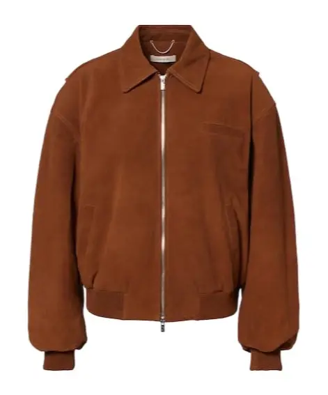 JACQUES WEI Suede Bomber Jacket