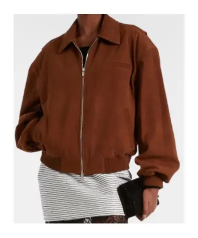 JACQUES WEI Suede Bomber Jacket