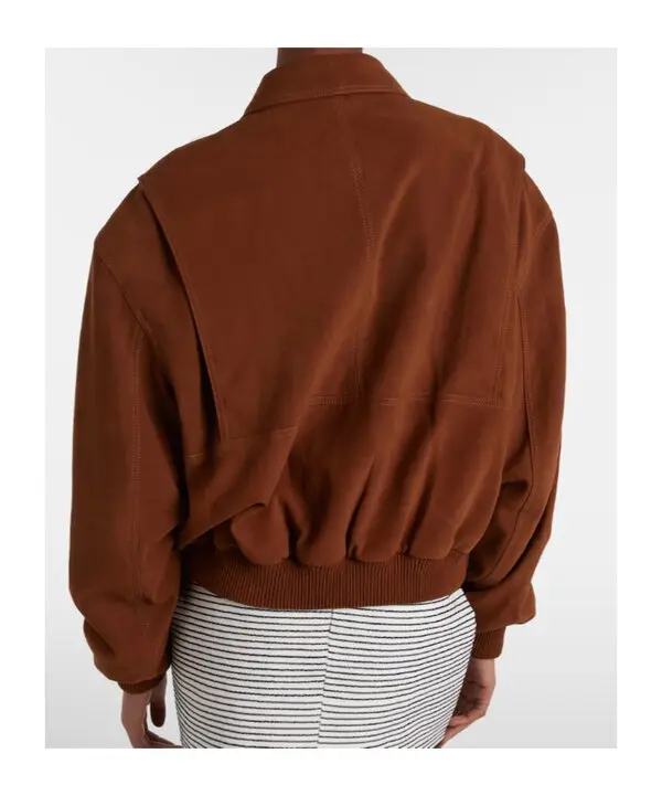 JACQUES WEI Suede Bomber Jacket