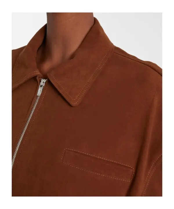 JACQUES WEI Suede Bomber Jacket