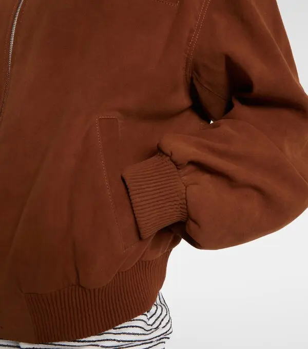 JACQUES WEI Suede Bomber Jacket