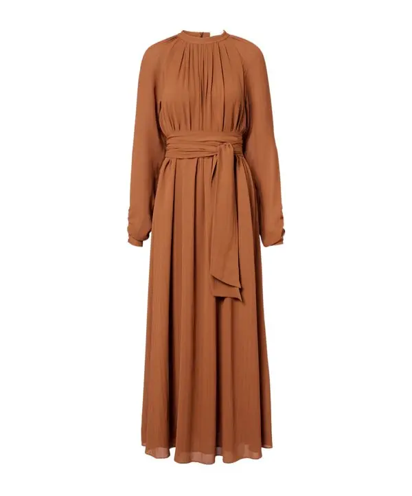 JOSEPH Pinky Belted Draped Maxi Dress
