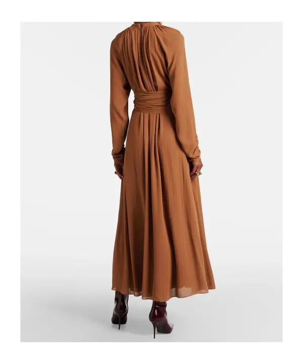 JOSEPH Pinky Belted Draped Maxi Dress