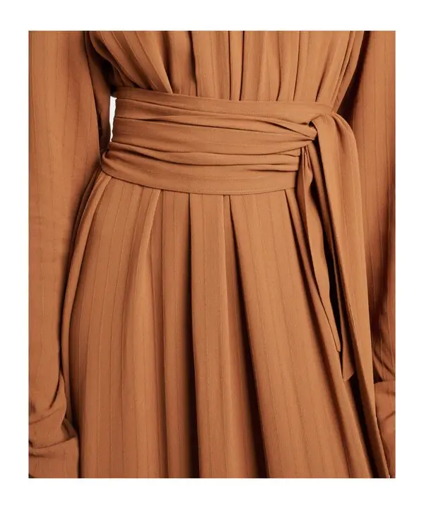JOSEPH Pinky Belted Draped Maxi Dress