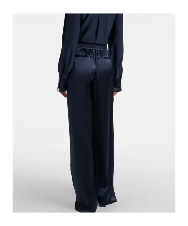JOSEPH Dijon Silk Satin Wide-leg Pants
