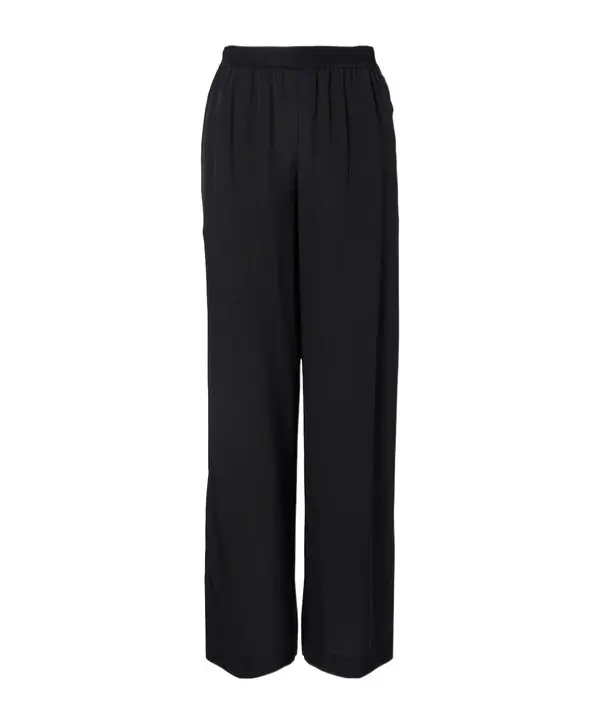 JOSEPH Hulin Silk Crepe De Soie Wide-leg Pants - Black
