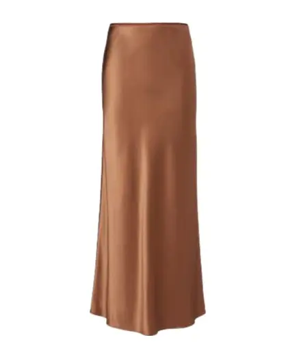 JOSEPH Isaak Silk Satin Maxi Skirt - Brown