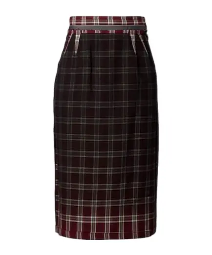 MAISON MARGIELA Checked Pencil Skirt - Black