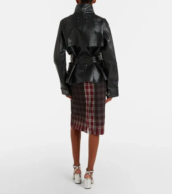 MAISON MARGIELA Checked Pencil Skirt