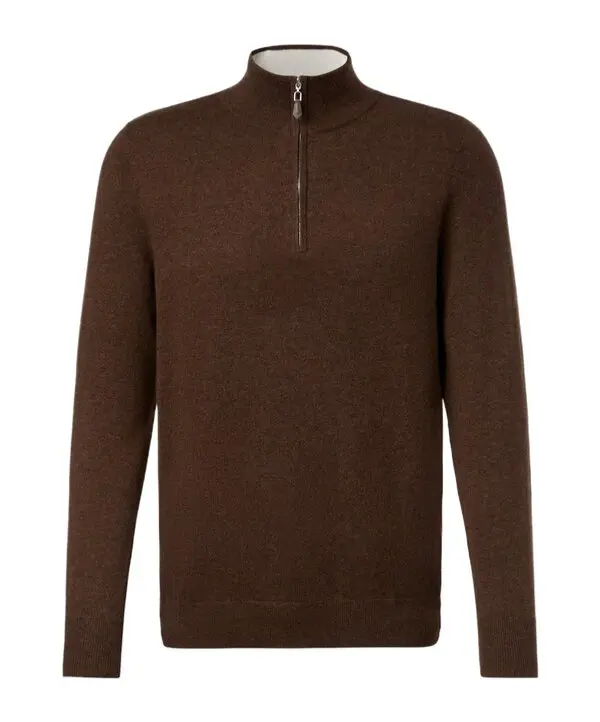 Arch4 Mr Fenchurch Cashmere Half-zip Sweater - Brown