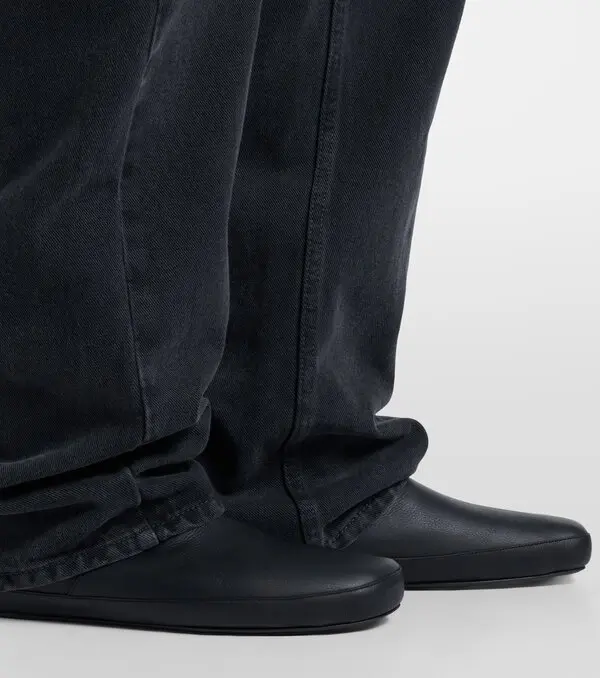 THE ROW Toni Shearling-lined Leather Ankle Boots