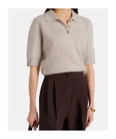 LISA YANG Carolyn Cashmere Polo Sweater