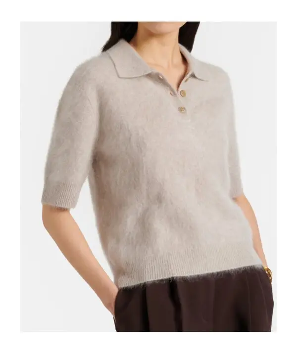 LISA YANG Carolyn Cashmere Polo Sweater