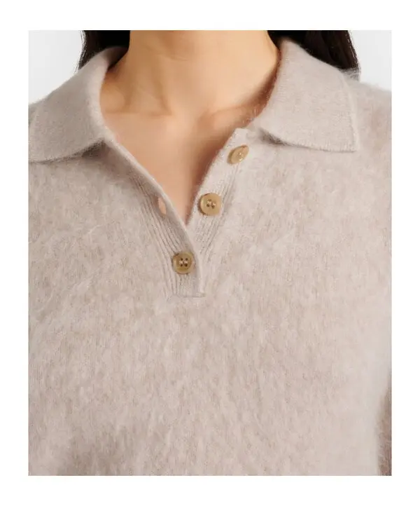 LISA YANG Carolyn Cashmere Polo Sweater
