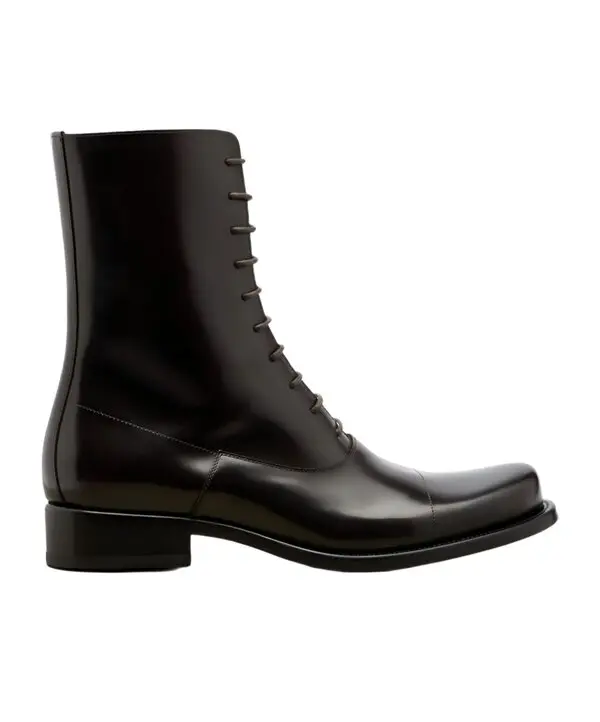 THE ROW Kai Leather Lace-up Boots