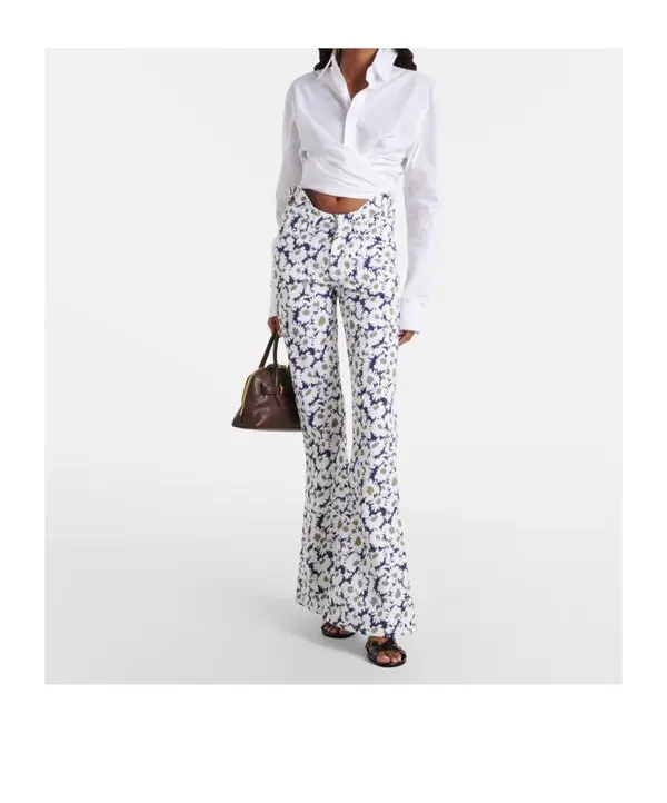 JEAN PAUL GAULTIER Floral Flared Jeans