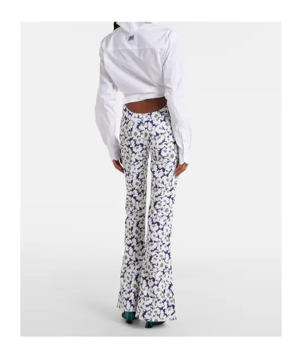 JEAN PAUL GAULTIER Floral Flared Jeans