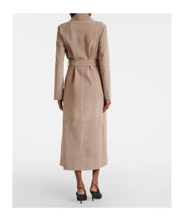 Nour Hammour Gallery Suede Coat